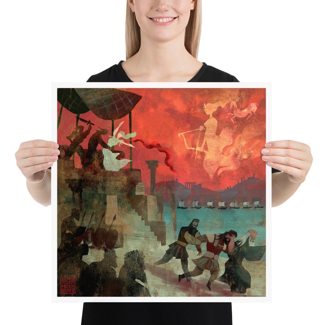 Agamemnon's Sacrifice | Art Print | Iphigenia at Aulis | Greek ...