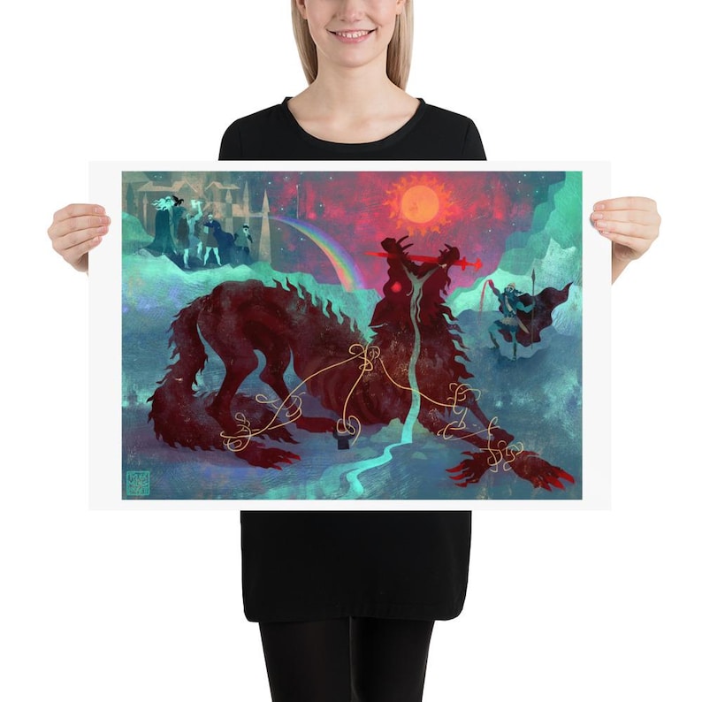 The Binding of Fenrir | Art Print | Wolf Fenrir | Greek Mythology ...