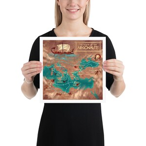 El mapa de la ruta de los Argonautas - Etsy España