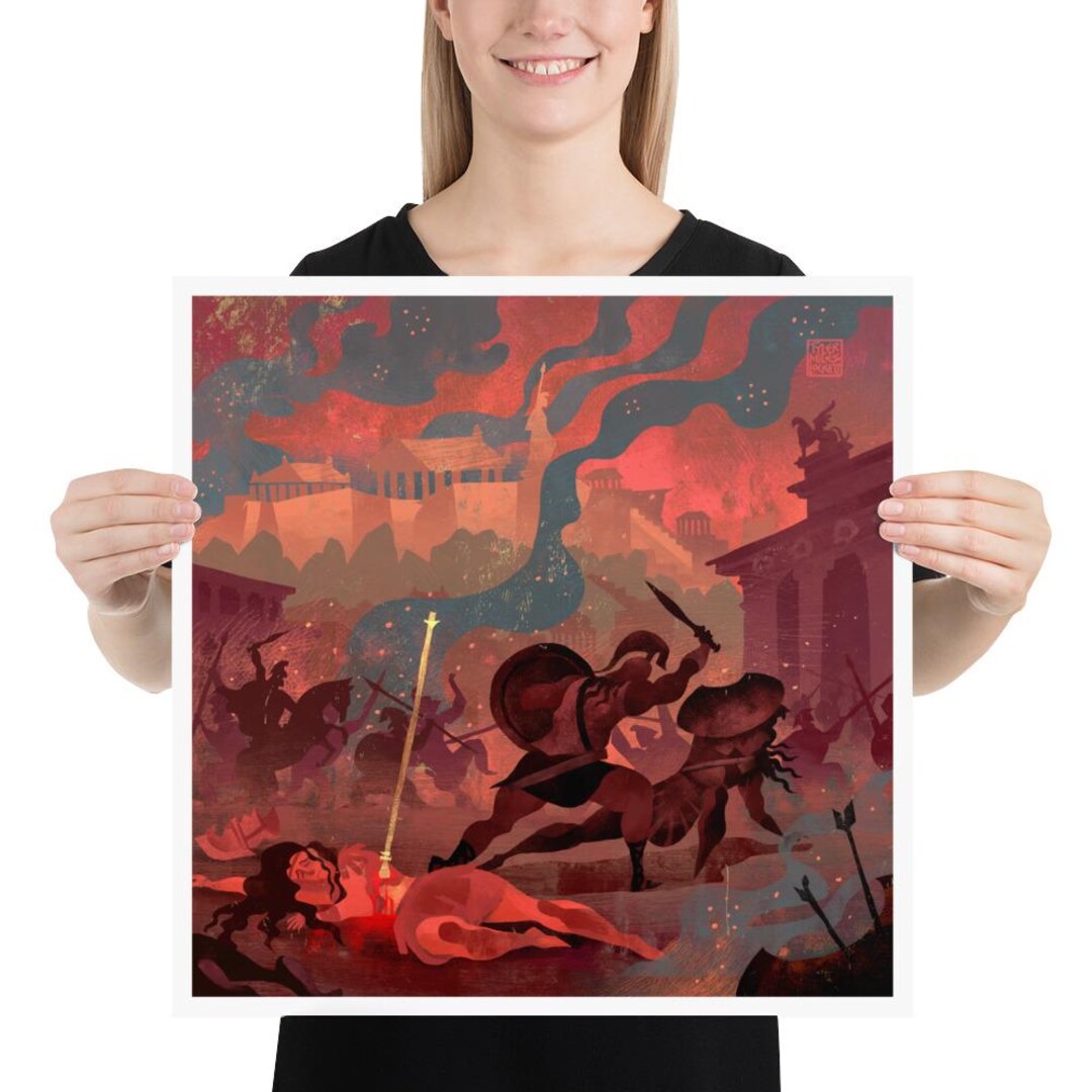 The Attic War | Art Print | Amazon Queen Antiope | Greek Mythology ...