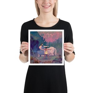 Chiron the Mentor | Art Print | Chiron Teaching Heracles | Greek ...