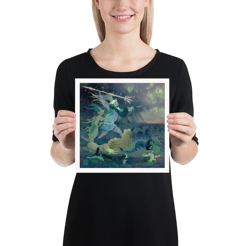 Poseidon: God of the Sea | Art Print | Greek Mythology Ocean God Decor ...