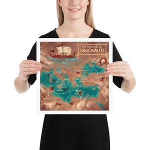 El mapa de la ruta de los Argonautas - Etsy España