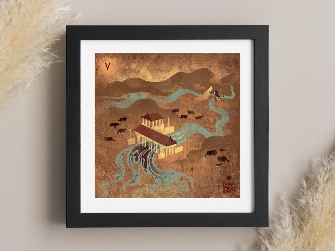 The Fifth Labor: Clean the Augean Stables Art Print - Etsy