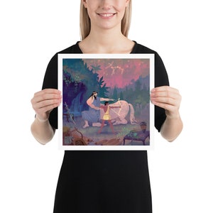 Chiron the Mentor | Art Print | Chiron Teaching Heracles | Greek ...