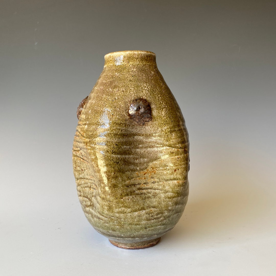 Vase With Dents, Handmade Pottery Vase, Wheel Thrown Vase, CVAG3SHG12 ...