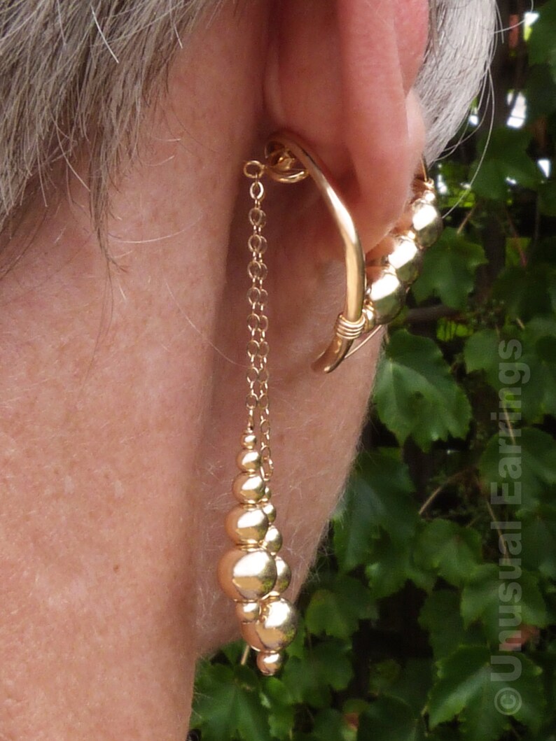 Non-pierced Earrings Gold Filled Ear Cuff Ear Wrap Clip On - Etsy