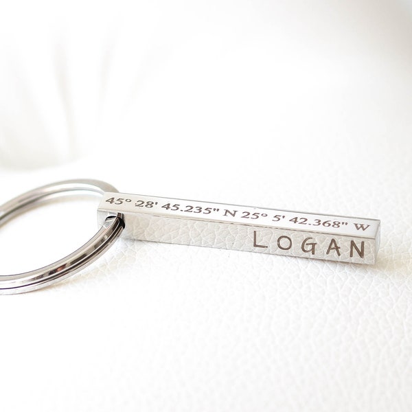 Coordinate Keychain - Etsy