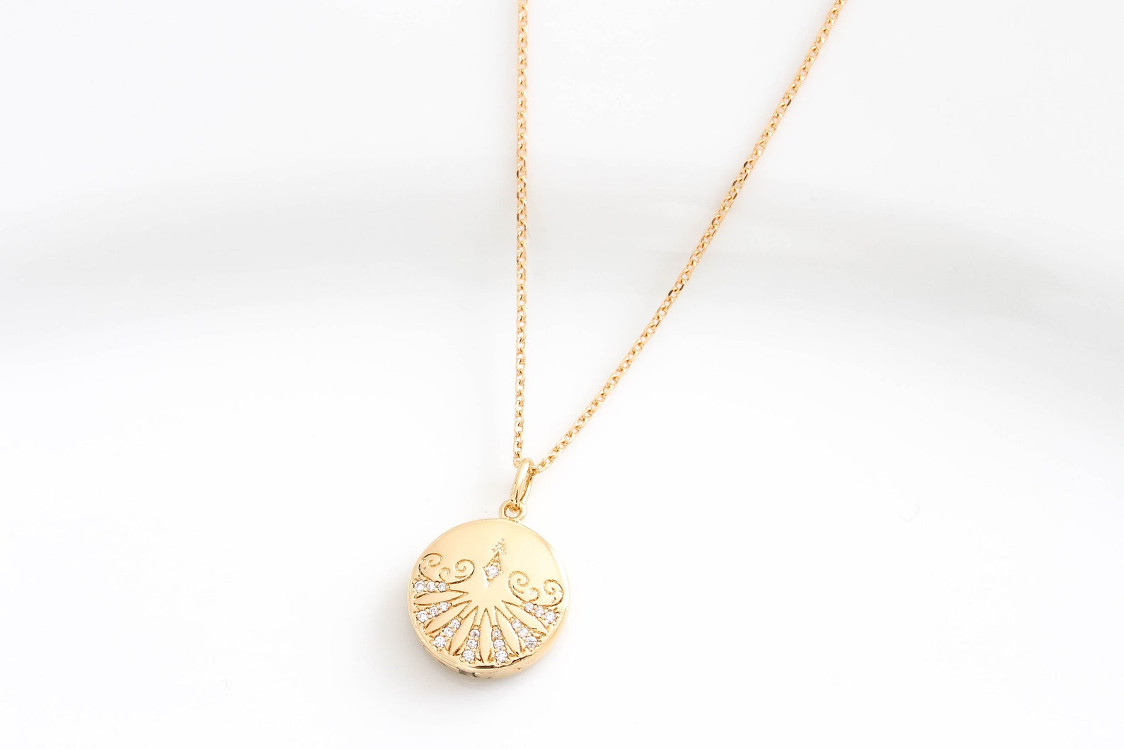 Gold Filled Locket Necklace Personalized. Small Photo Picture | Etsy