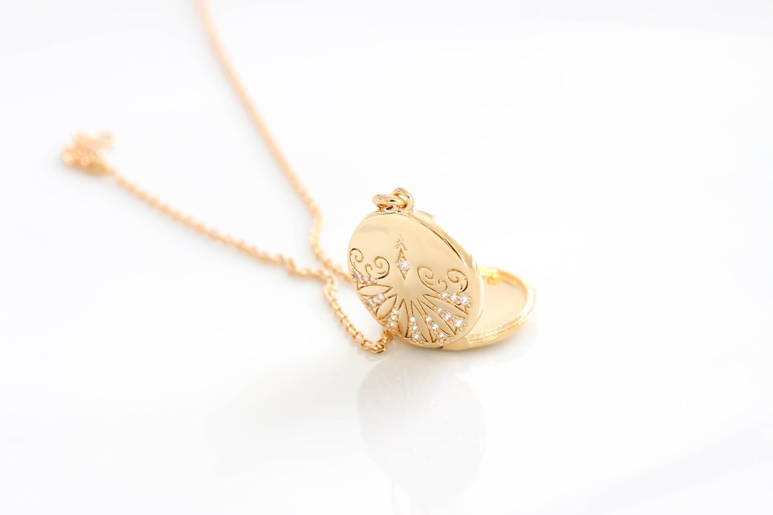 Gold Filled Locket Necklace Personalized. Small Photo Picture | Etsy