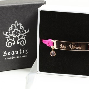 Personalized Gold Bracelet Personalized Medical ID Bracelet Velvet ...