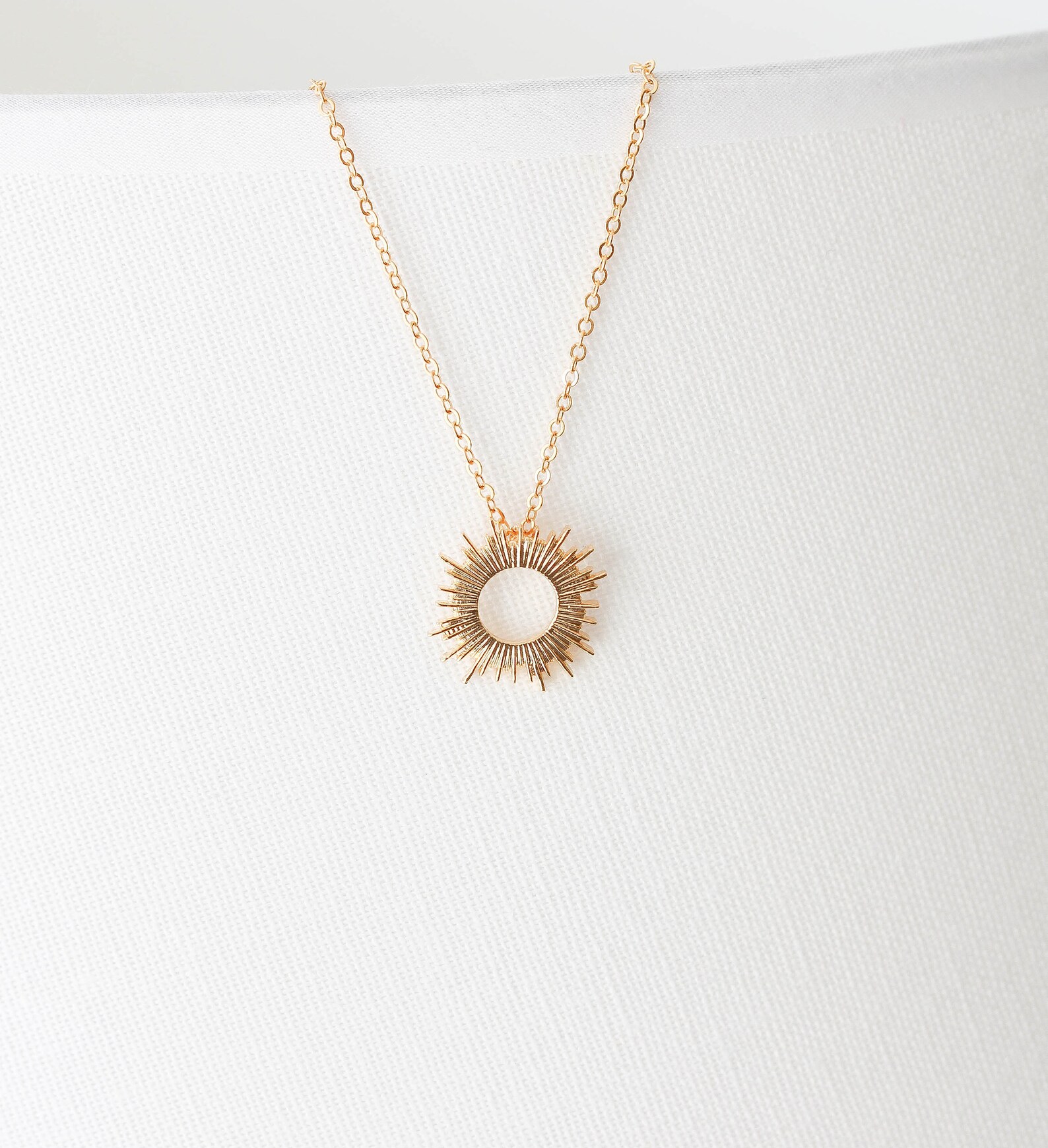 Sun Necklace Sun Burst Pendant Gold Sun Celestial Jewelry Best | Etsy