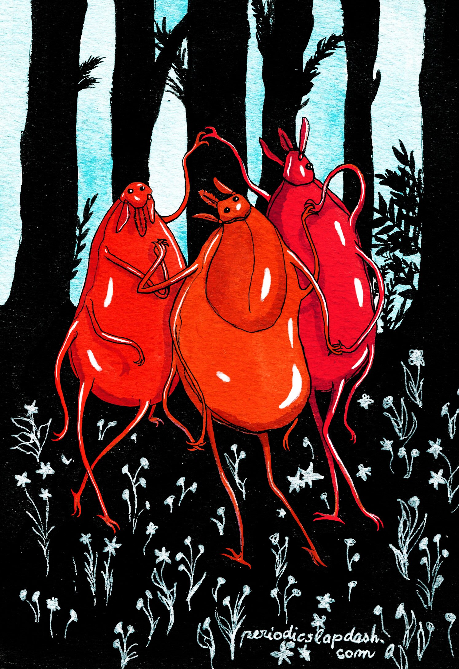 Three Ticks as the Three Graces Custom Print After - Etsy