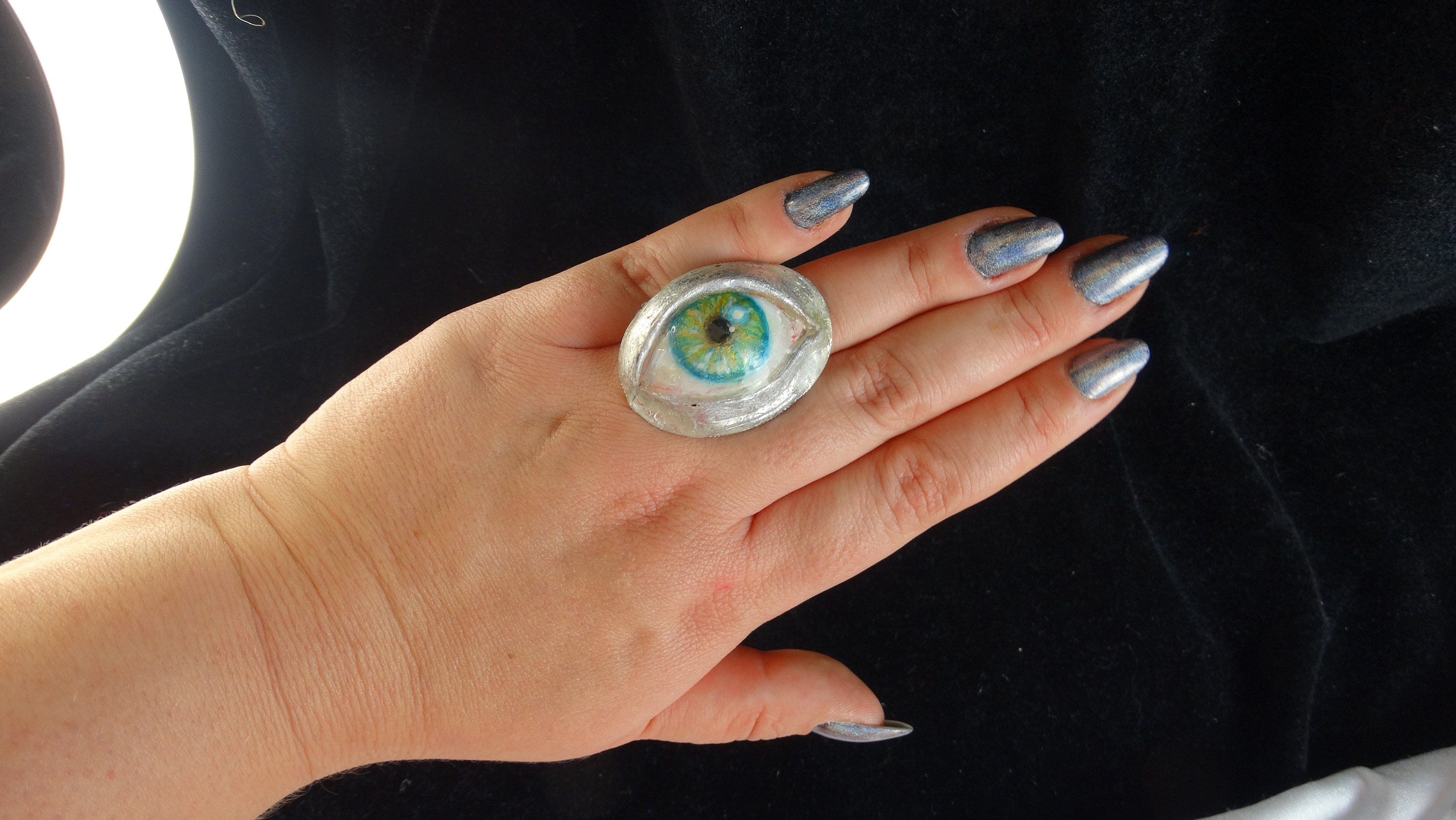 Eye Ring Realistic Eye Gothic Ring Made to Order Custom Eye - Etsy