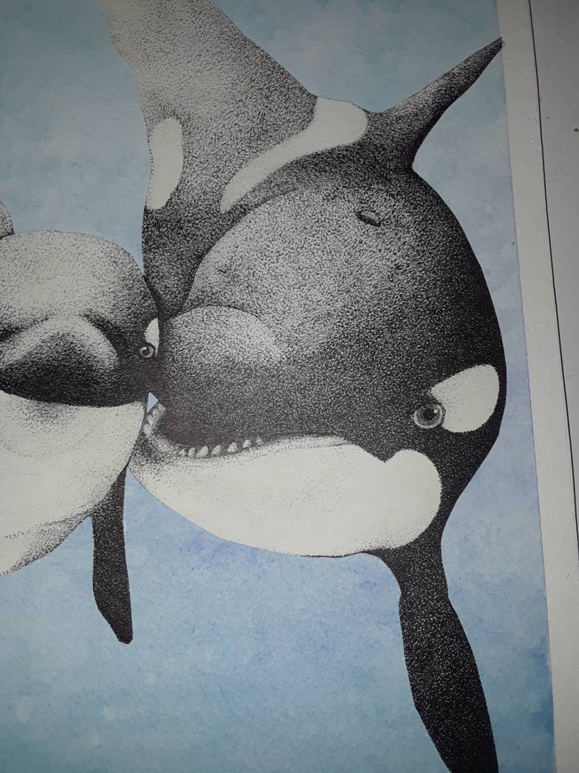 Orca Killer Whale Mother and Baby Tula and Calypso the Orcas - Etsy