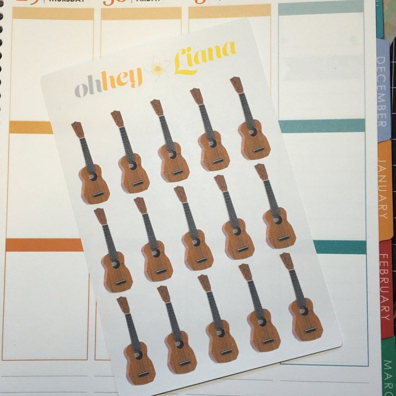 Ukulele Stickers - Etsy