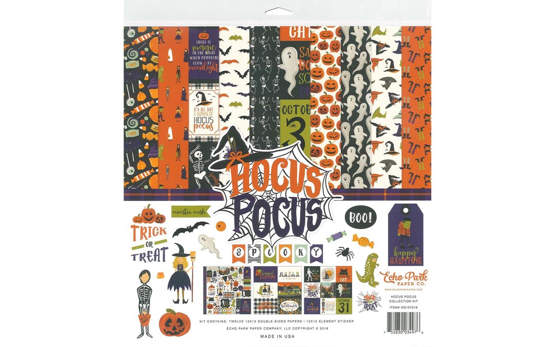 Echo Park Collection Hocus Pocus Collection Kit 12x12 - Etsy