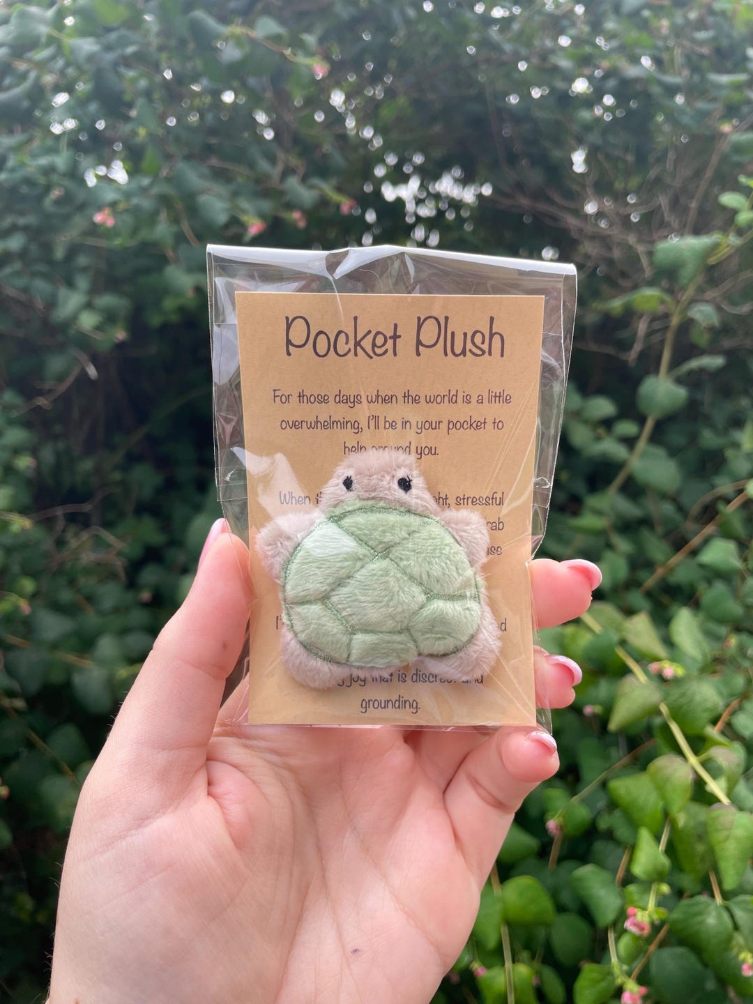 Pocket Plush - Mini Turtle Plush Fidget, Sensory, Machine Embroidery - Etsy