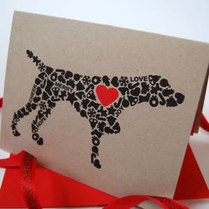 German Shorthaired Pointer Christmas Card, Dog Holiday Card, Icons Card ...