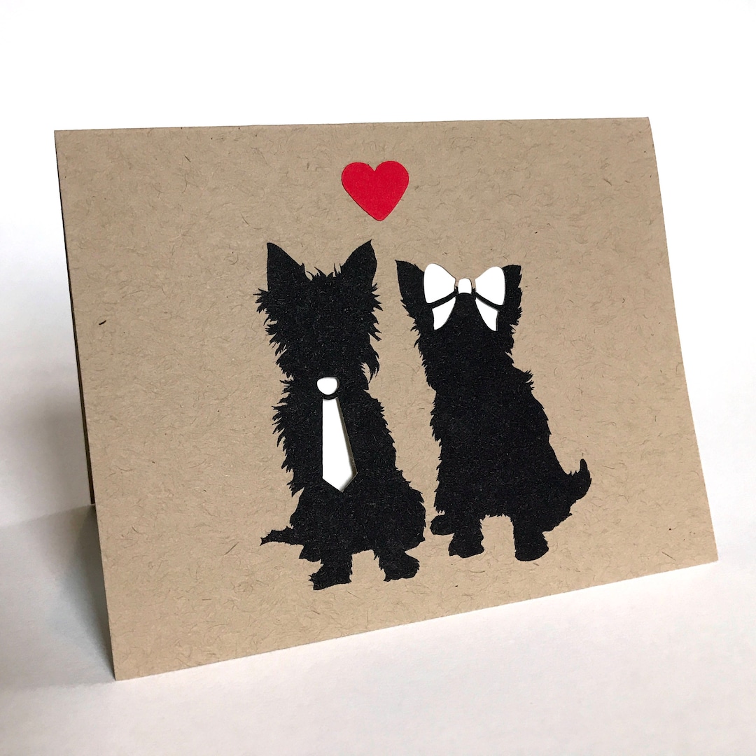 Wedding, Congratulations, Love, Dog, Yorkie Card - Etsy