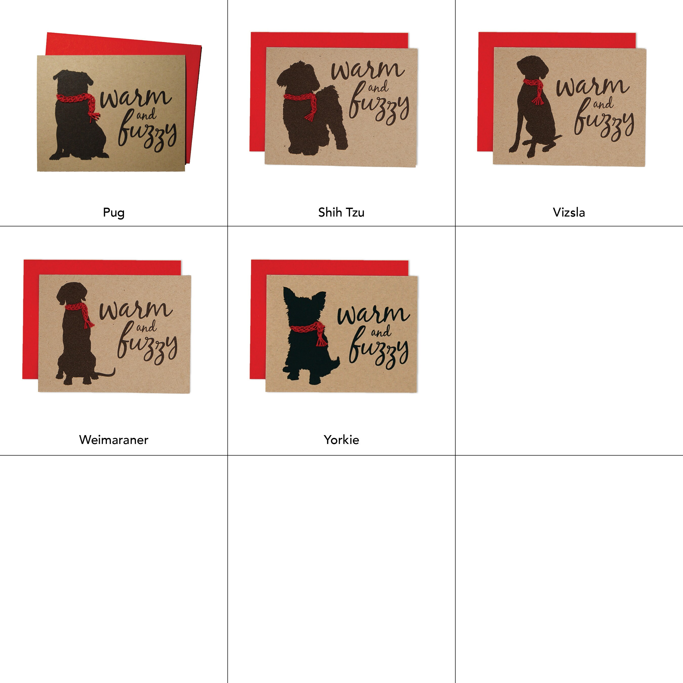 German Shepherd Christmas Card, Dog Holiday Card, Hand Knit Scarf ...