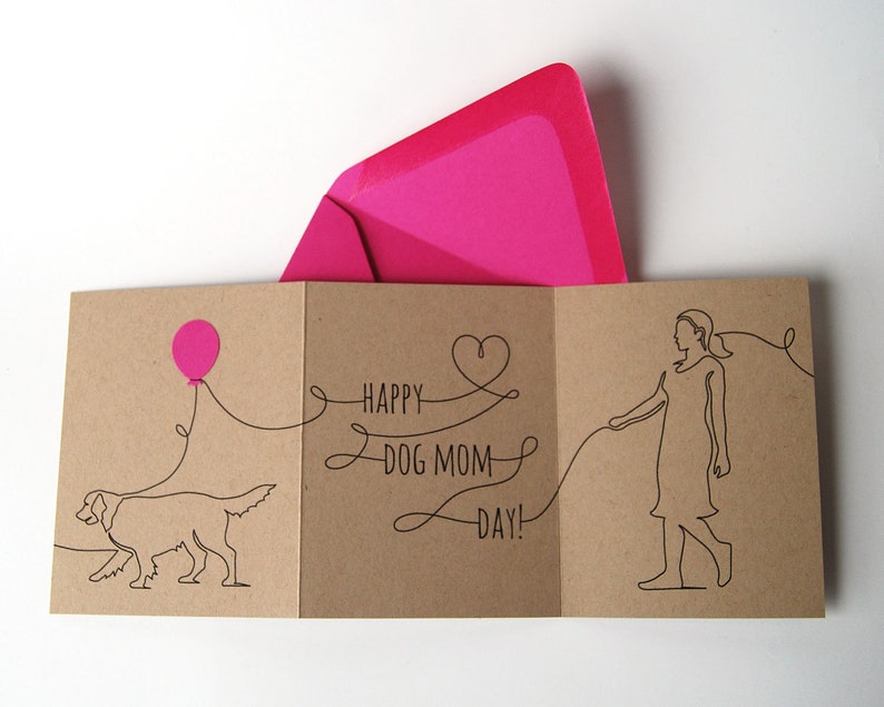 Dog Mom Card Dog Mothers Day Card Pet Lover Card | Etsy