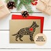 German Shepherd Christmas Card, Dog Holiday Card, Holiday Icons Card ...