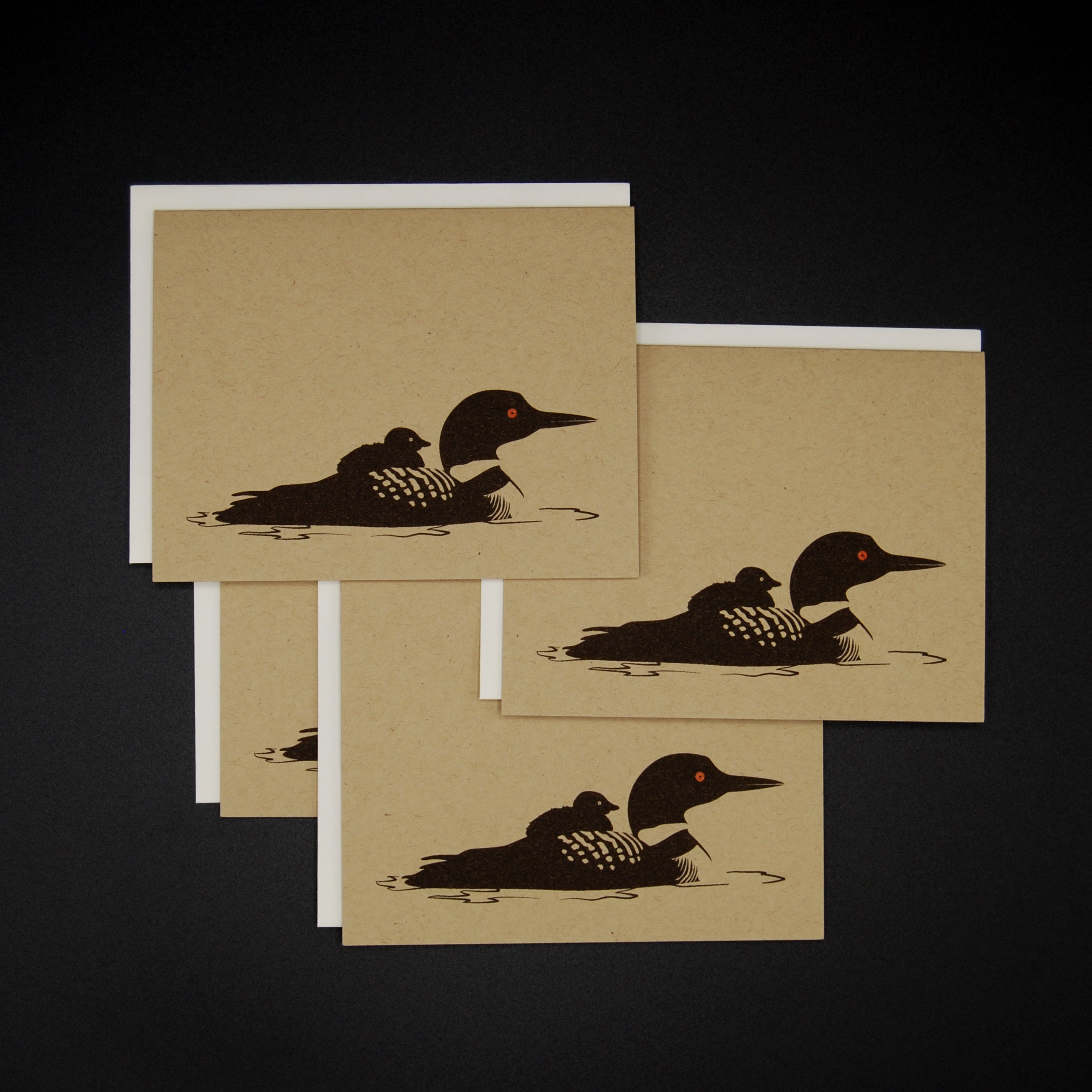 Loon Card, Mom and Baby Loon, Single Card, Set of 4 or 8 - Etsy