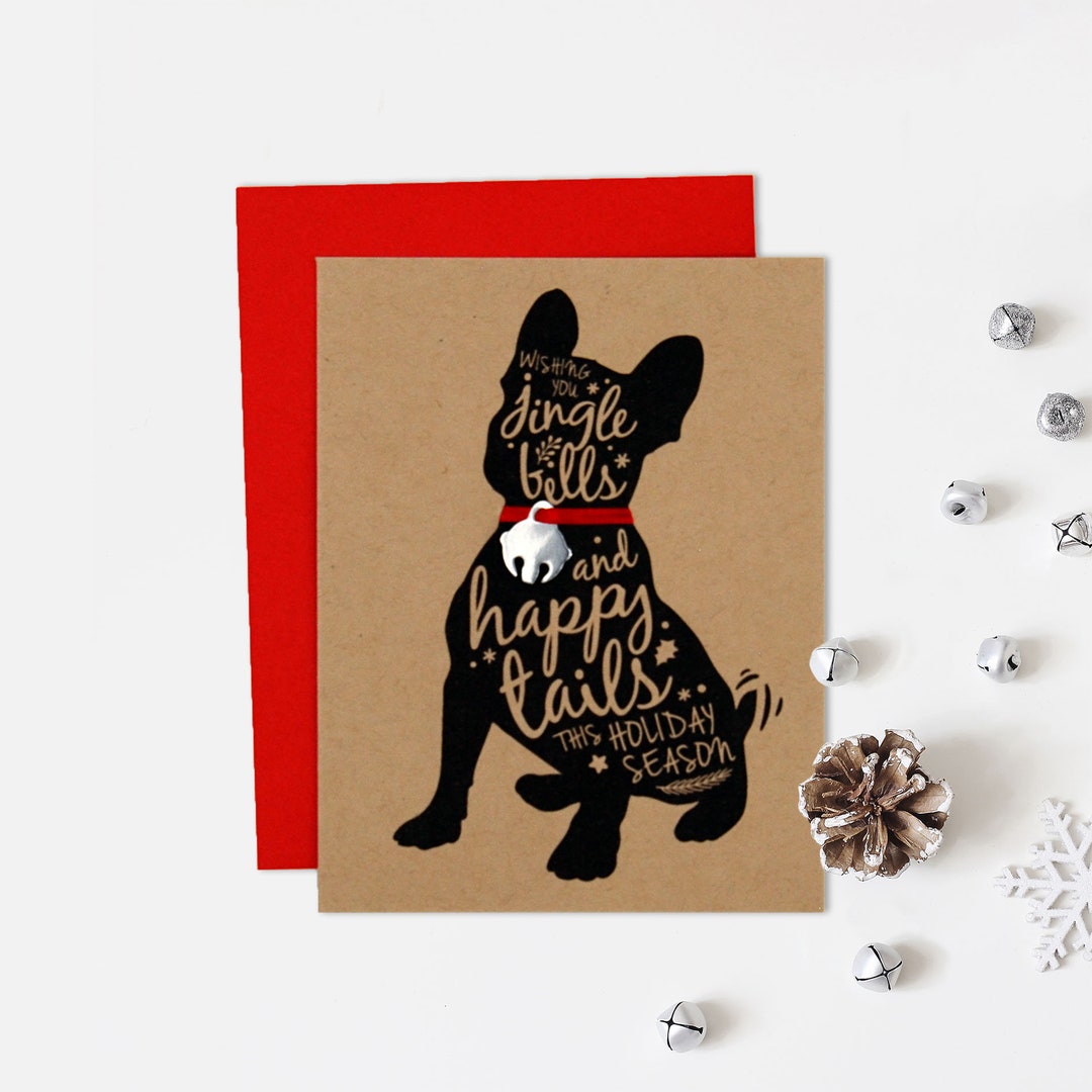 French Bulldog Christmas Card Frenchie Dog Holiday Card - Etsy