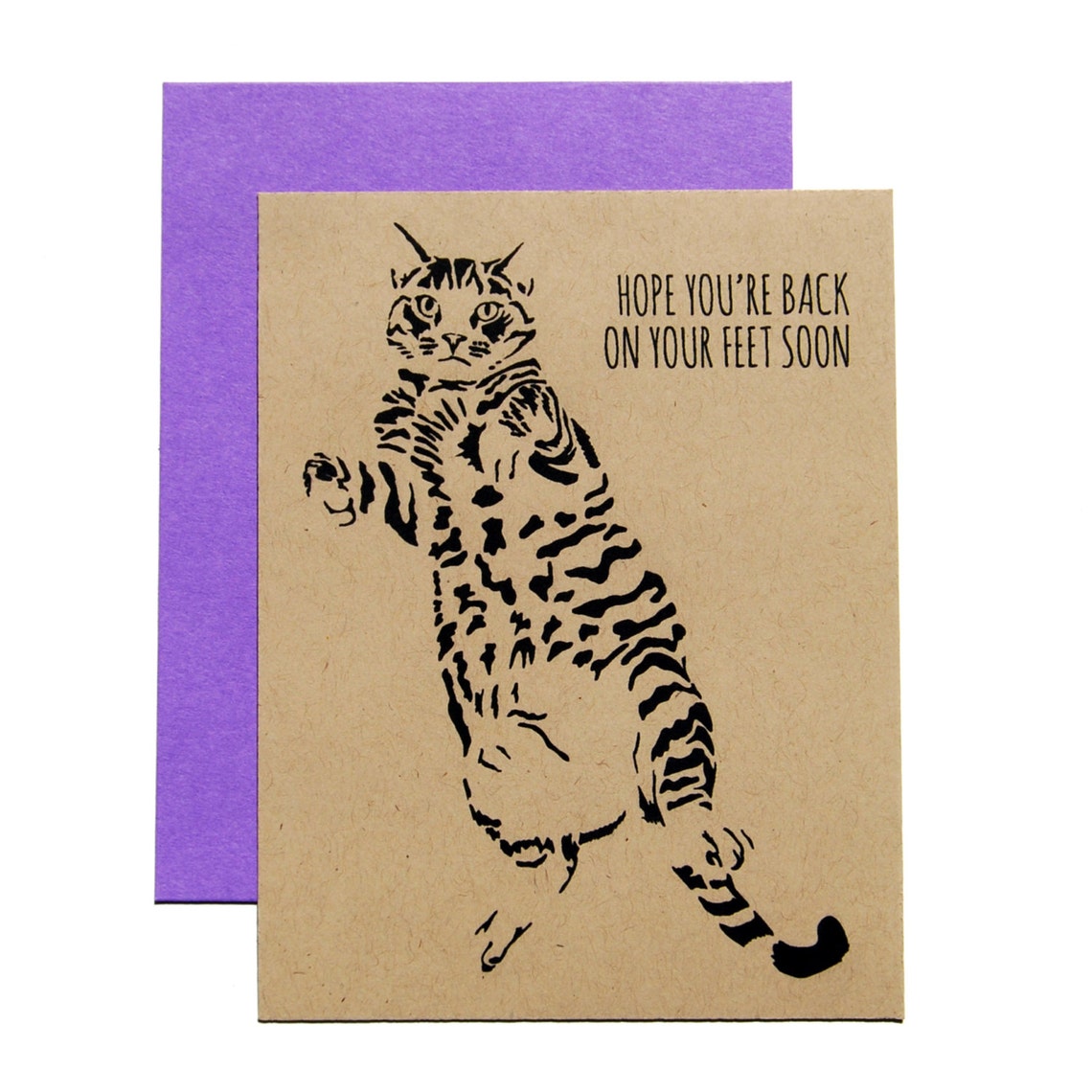 Cat Get Well Card, Feel Better Card, Sympathy Card, Hope You're Back on ...