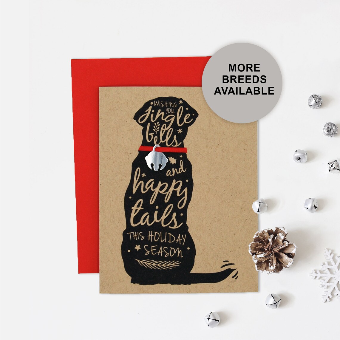 Labrador Retriever Christmas Card, Lab, Dog Holiday Card, Jingle Bell ...