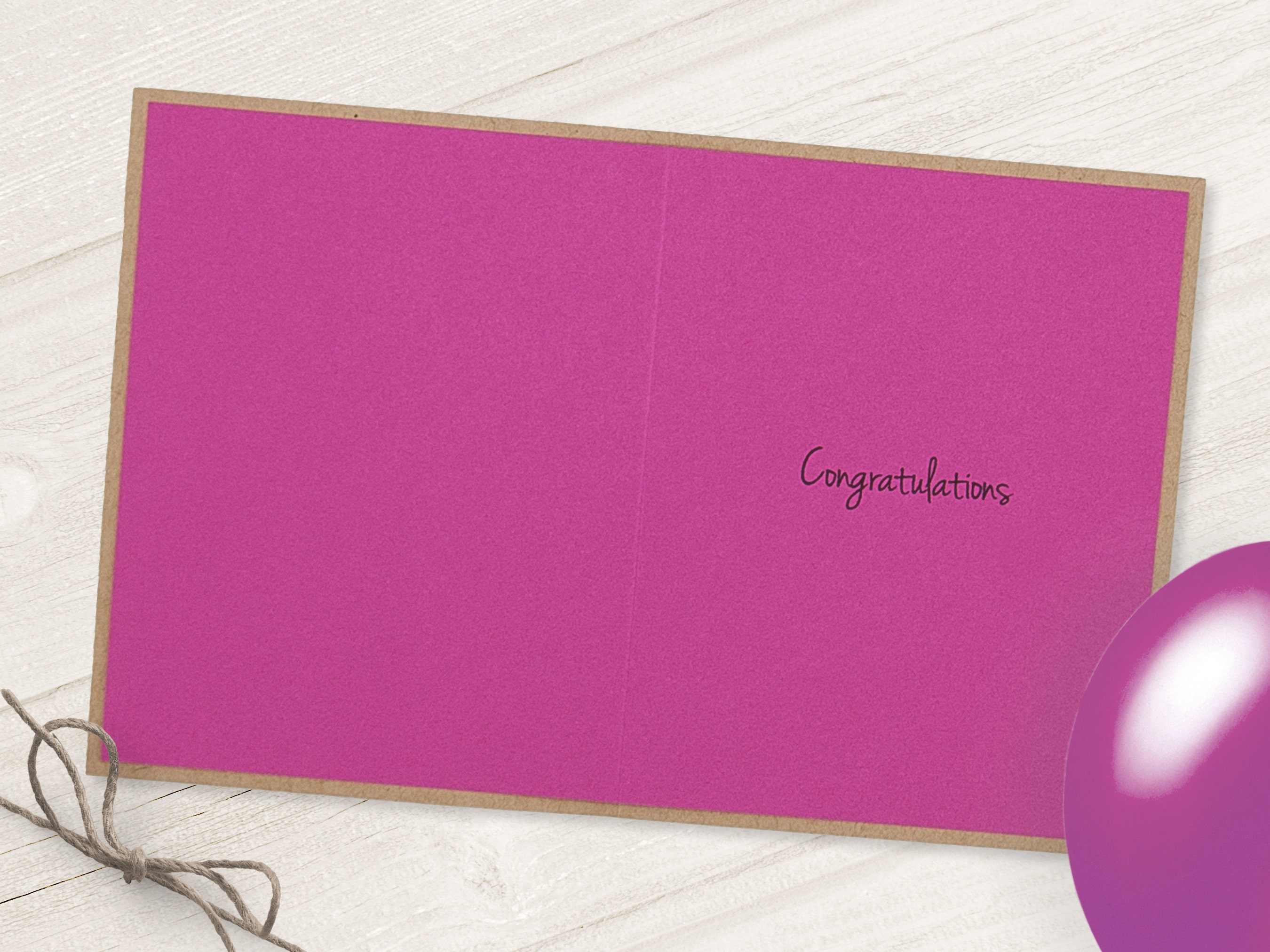 Two Cats Birthday Card, Congratulations Card, Balloon - Etsy