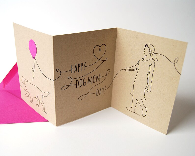 Dog Mom Card Dog Mothers Day Card Pet Lover Card | Etsy