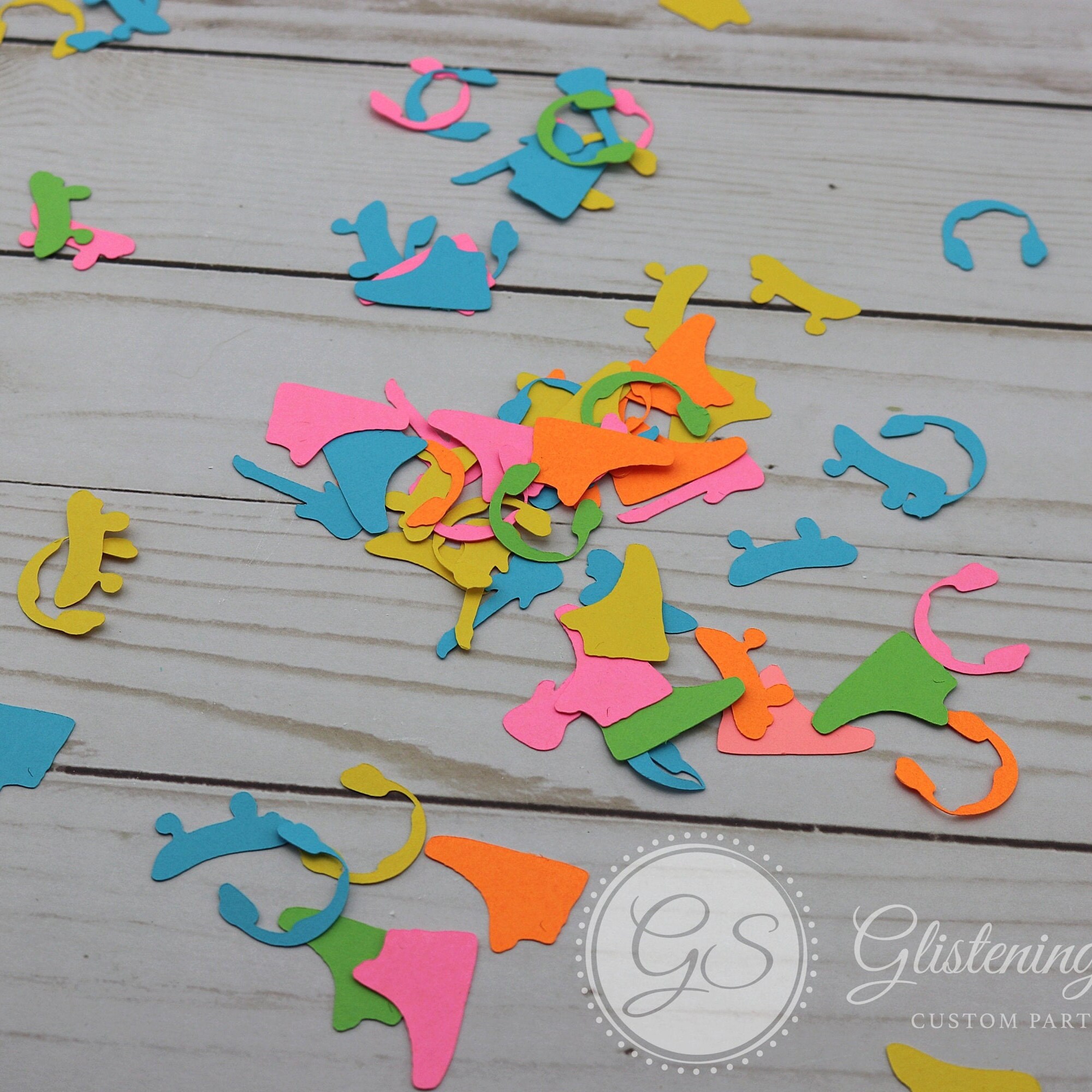 I Love the 80's Neon Confetti 80's Icons 80pcs. | Etsy