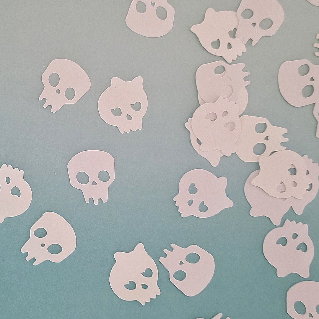 Skull Confetti Boy and Girl Skelleton Confetti Halloween Skull Party ...