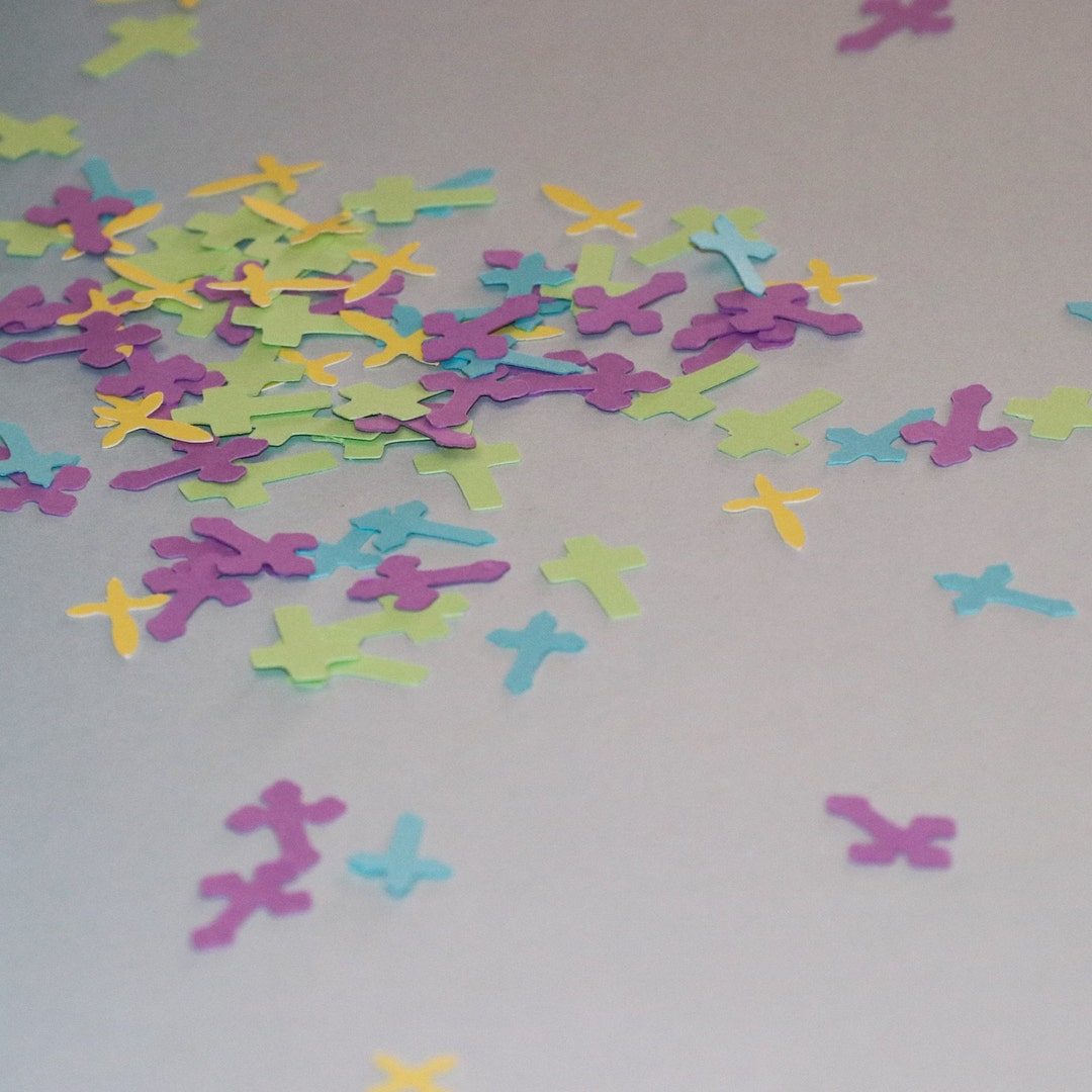 Crosses Confetti Pastel Colors Cross Confetti Easter Religious - Etsy