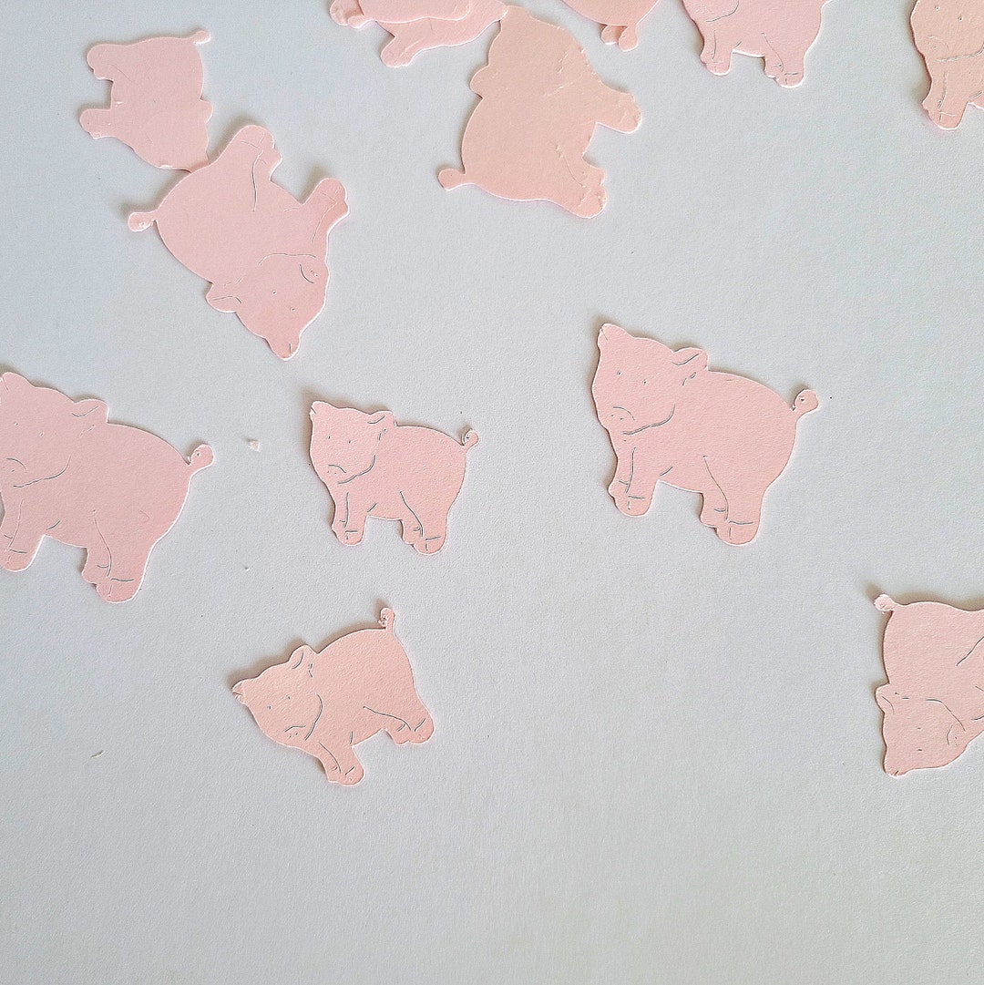 Piggy Confetti Pink Pigs Animal Barnyard Party Pink Piggy Party 80pcs ...