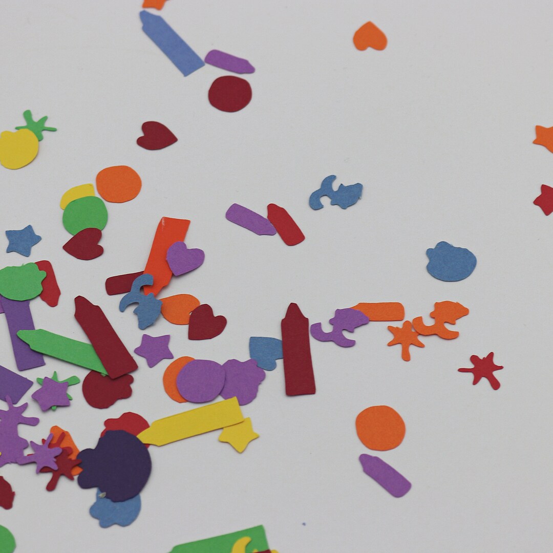 Elmo Confetti Sesame Street Elmo Party Fun Icon Shapes Crayons Stars ...