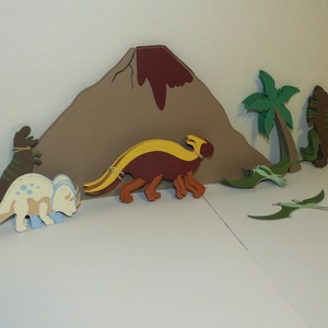 Dinosaur Craft Volcano Set Build Your Own Scene Party Craft - Etsy
