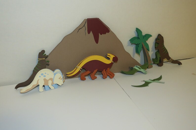 Dinosaur Craft Volcano Set Build Your Own Scene Party Craft - Etsy
