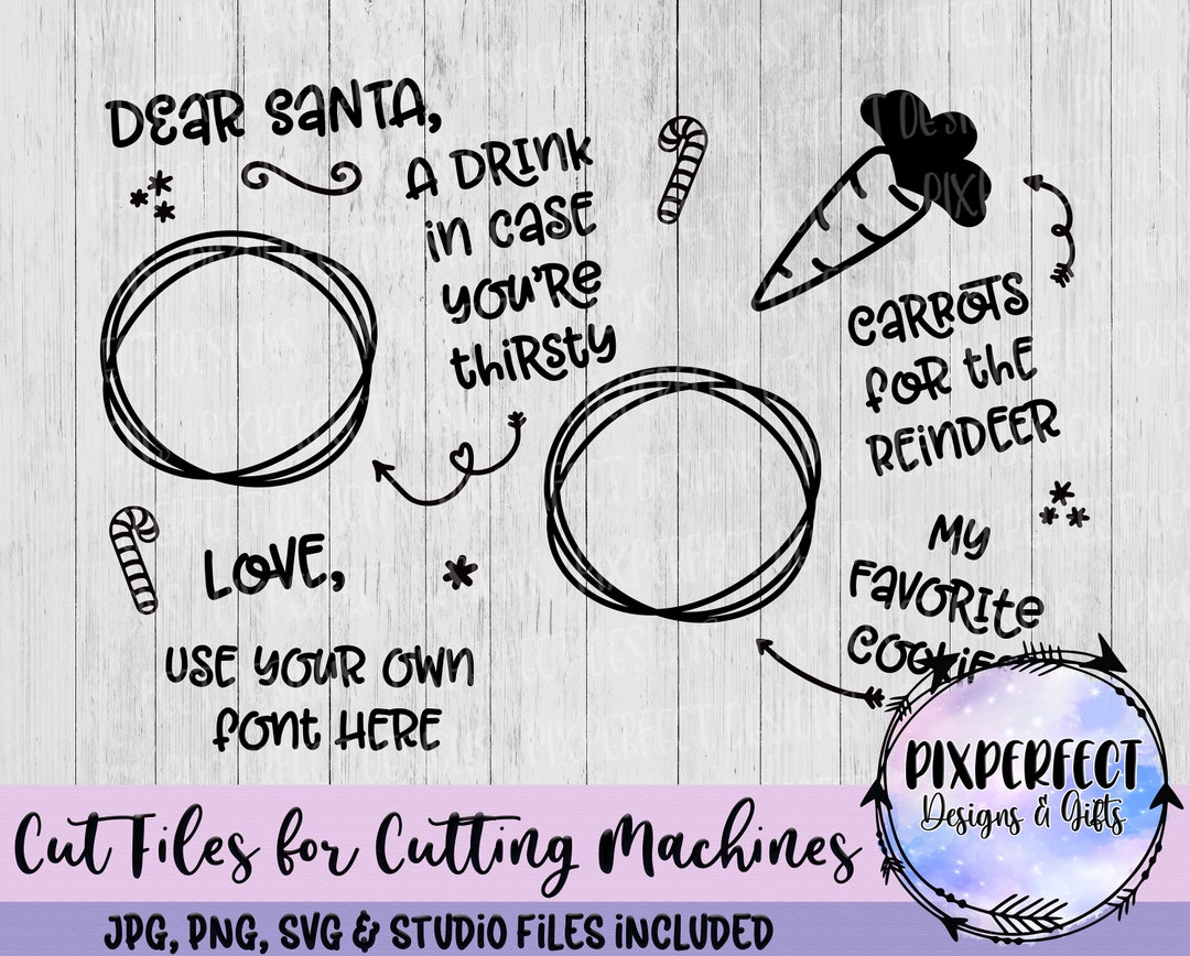 Santa Christmas Cookies Mat SVG, JPEG, PNG, Studio Files (digital ...