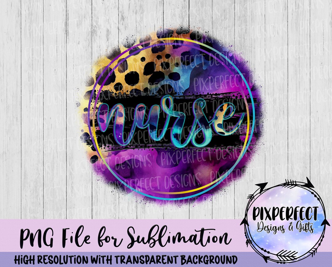 Nurse Galaxy Leopard Print Sublimation PNG, Digital Download, Tshirt ...