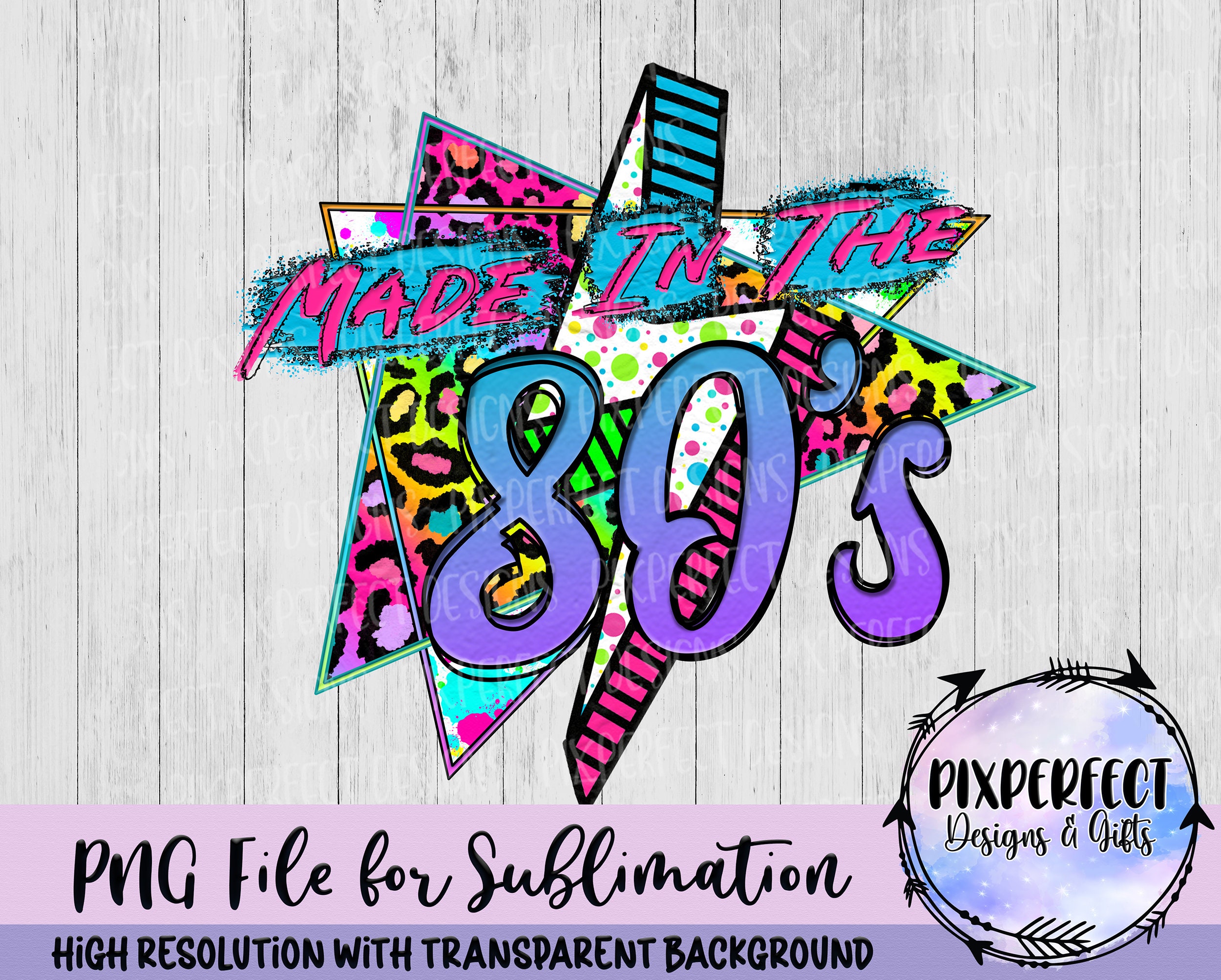 Made in the 80's Sublimation DTF PNG, 1980s, Retro Digital Download ...