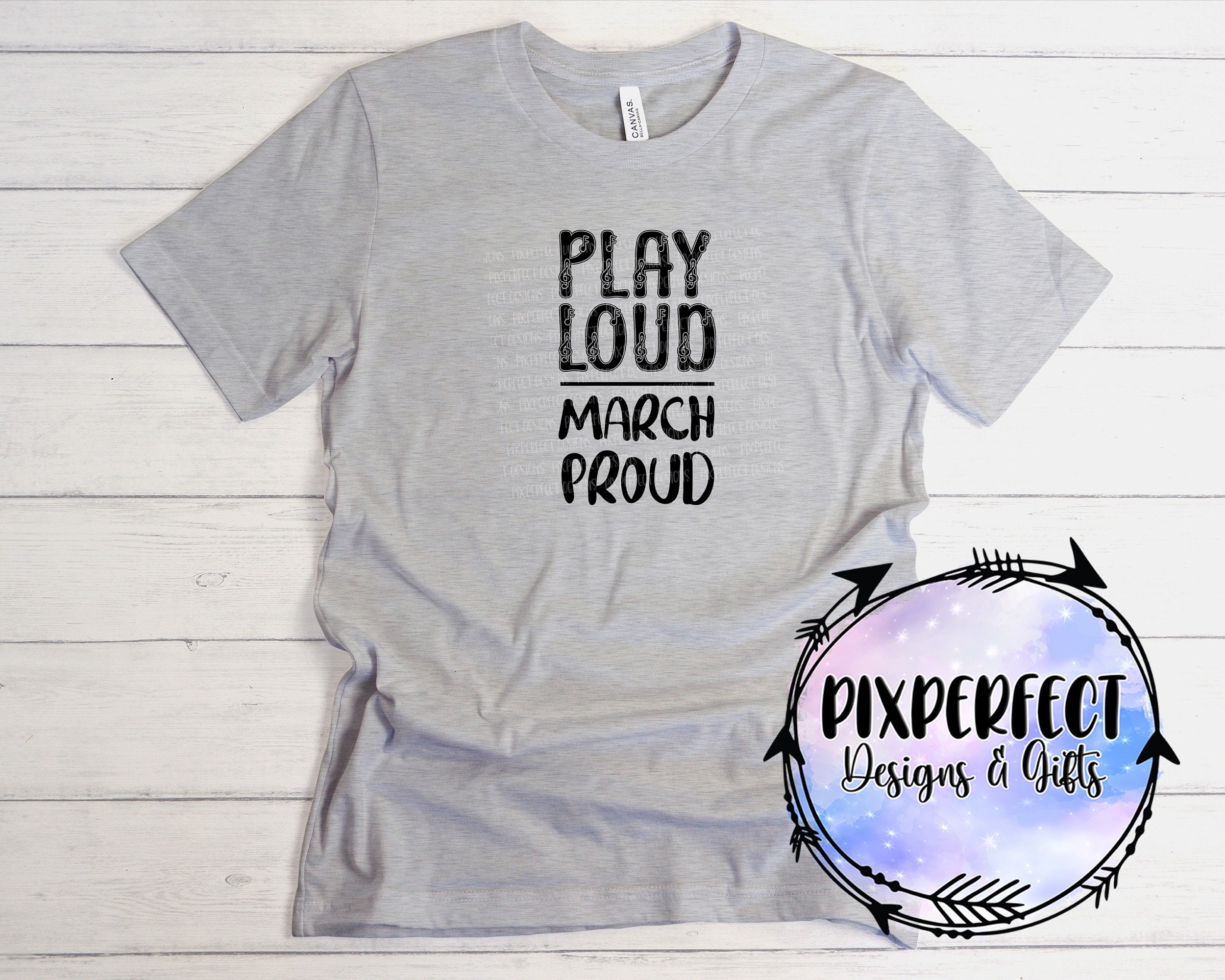 Play Loud March Proud PNG: Marching Band Sublimation Design (digital ...