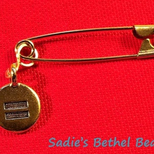 Safe Person Pin With Sharp Point in Gold or Silver Finish With Equality ...