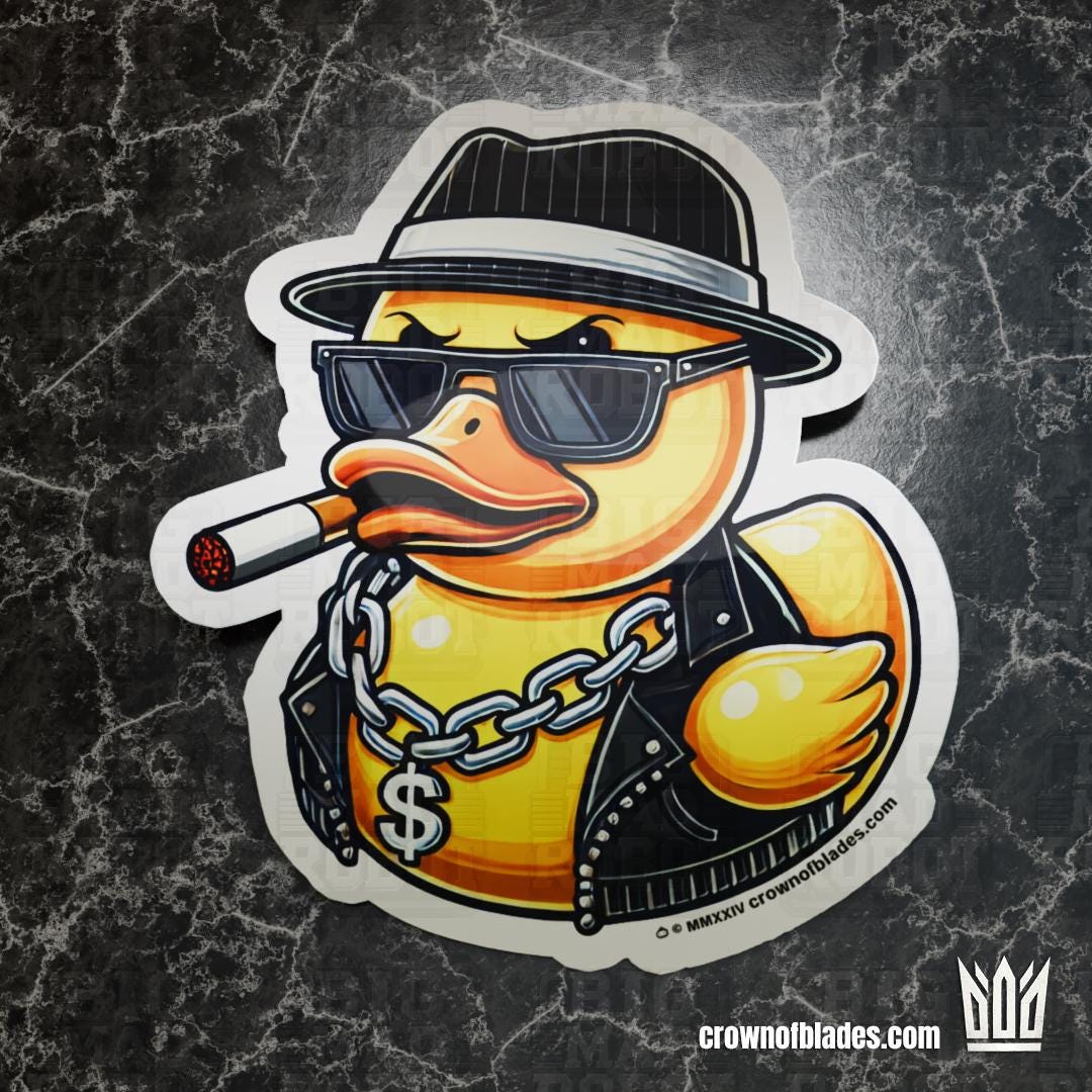 2x2 Gangster Rubber Ducky Kiss-cut Stickers, Decorative Sticker, Laptop ...