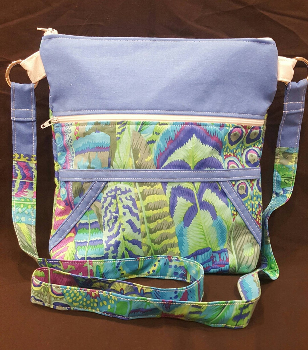Handmade Crossbody Purse Made With Peacock Feather Print Material - Etsy