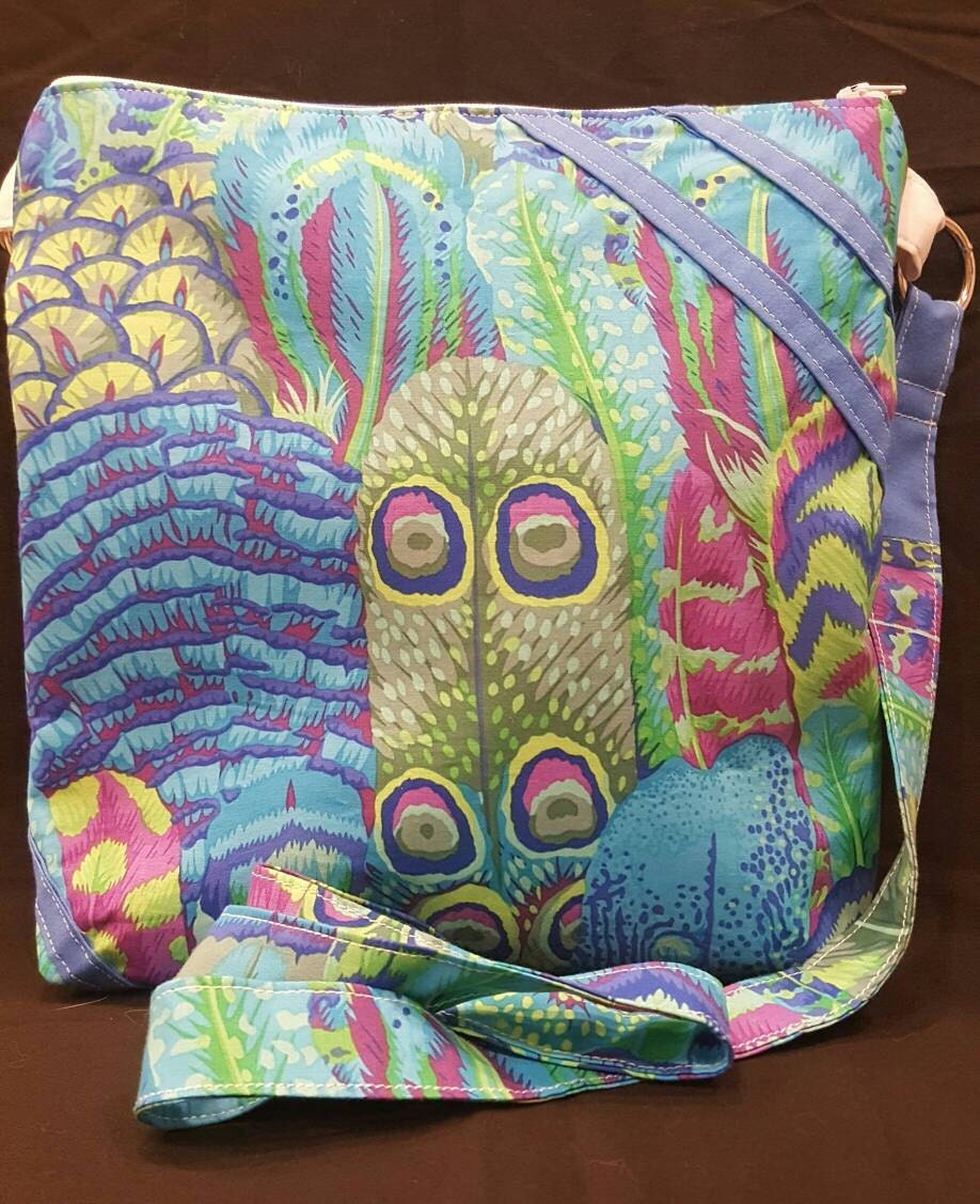 Handmade Crossbody Purse Made With Peacock Feather Print - Etsy