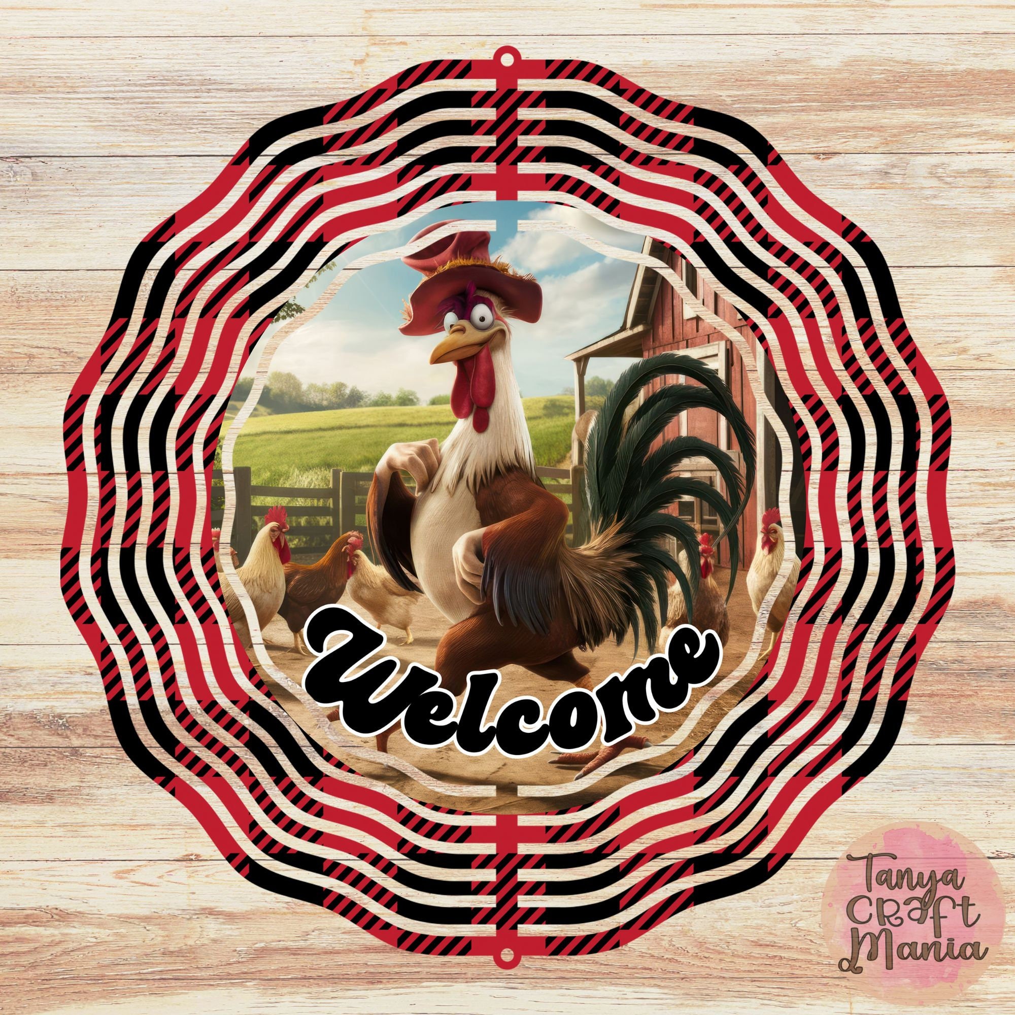 Rooster Welcome Wind Spinner PNG Sublimation Design, Funny Rooster ...