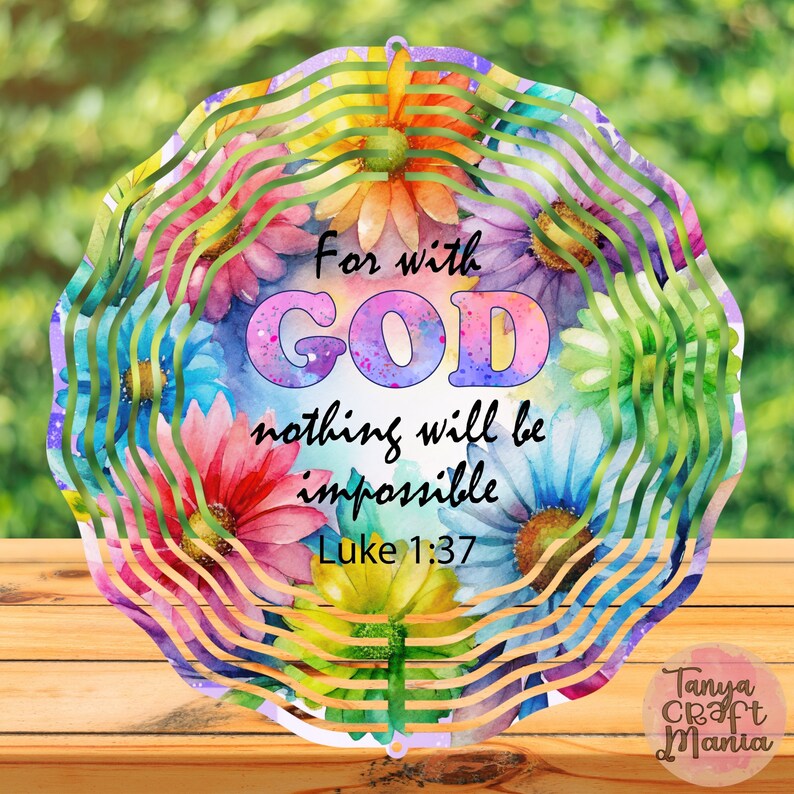 Christian Wind Spinner PNG, Bible Verse Wind Spinner Sublimation Design ...